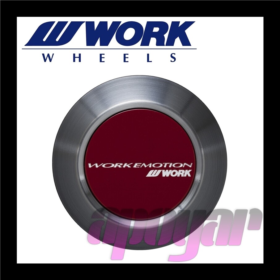 120220 x4 WORK EMOTION Center Cap Red HIGH TYPE Four cap set For CR 3P ...