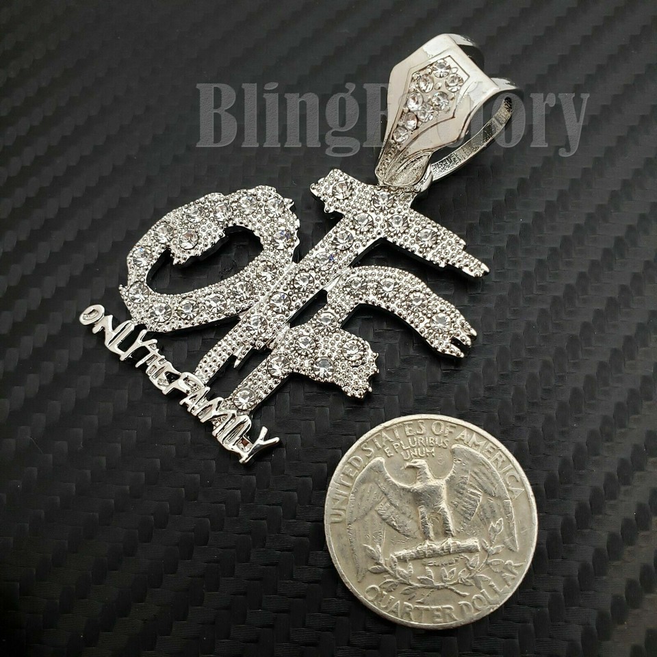 Only the Family OTF Pendant 7mm 18" ~ 30" Cuban Chain Stainless Steel ...