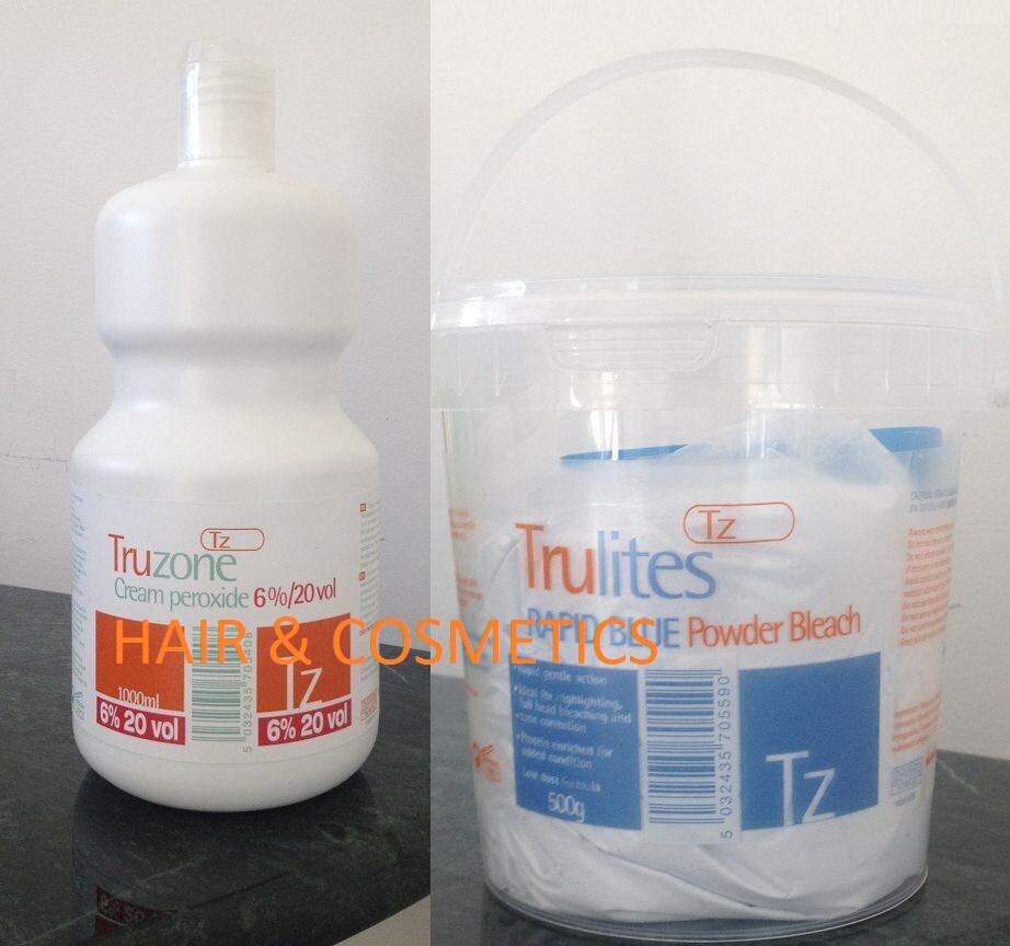 TRUZONE CREAM PEROXIDE, RAPID BLUE POWDER BLEACH HAIR COLOURING ...