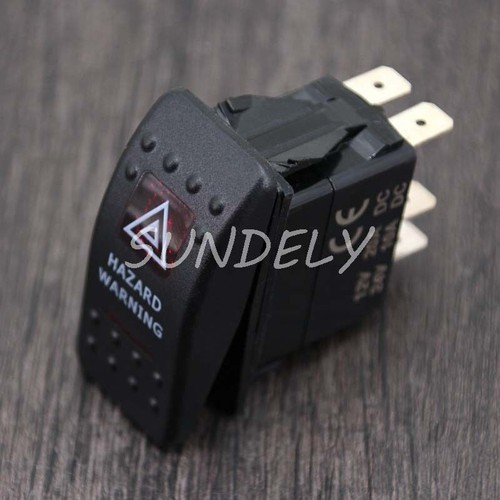 Hazard Warning Rocker Switch Carling ARB Narva Style Red LED Heaps of ...