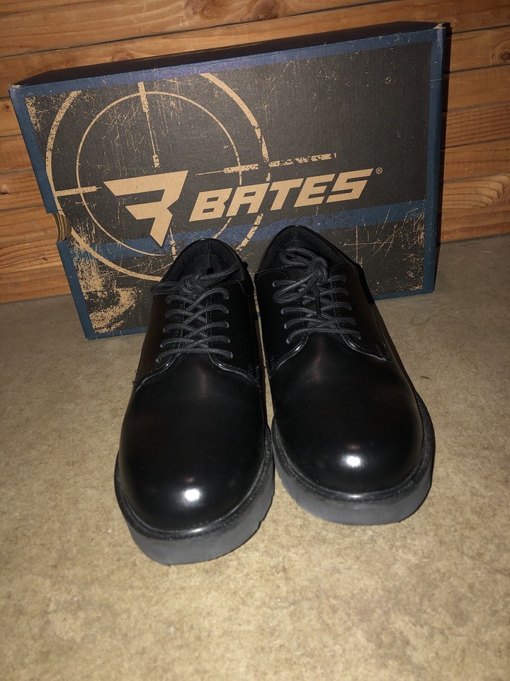 Bates Wolverine Oxford Shoes Men Size 9 Wide High Shine Duty Soft Toe ...