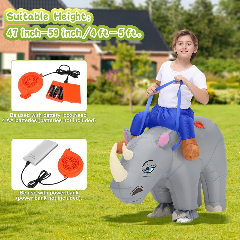 Inflatable Rhinos Costume for Kids Inflatable Halloween Costumes Funny ...