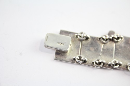 Sterling Silver Bracelet Modernist Panel Shapes Hidden Clasp (60g) | eBay