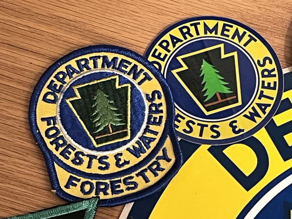 VINTAGE LOT OF PENNSYLVANIA FORESTRY PATCHES DCNR, LARGE DECAL, YOUTH ...