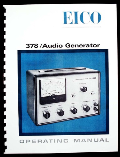 EICO Model 378 Audio Generator Operating Manual | eBay