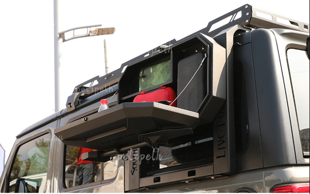 Rear Side Window Storage Box For Jeep Wrangler JL 4D 2018+ Aluminum ...