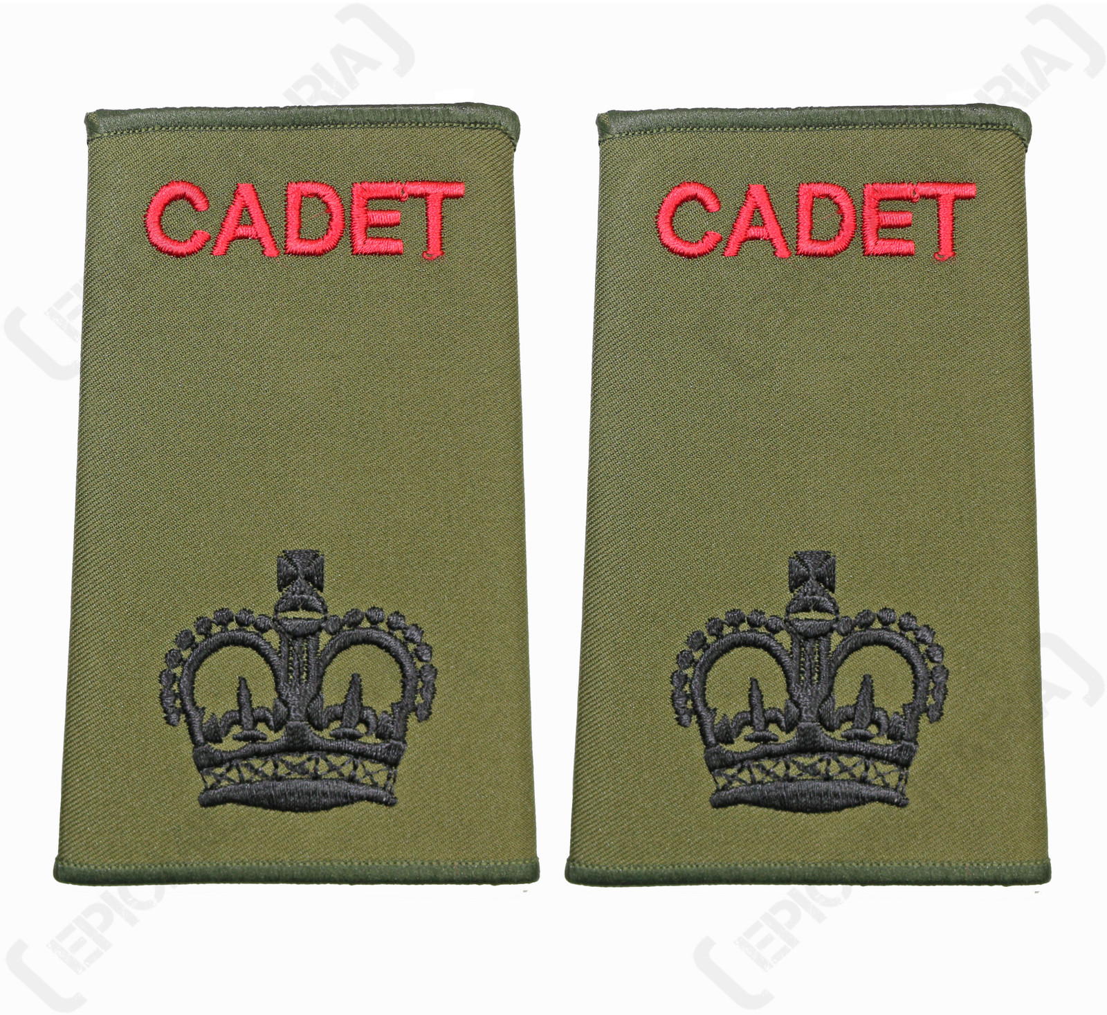 NEW British Army ACF CCF Cadets RANK SLIDES Olive Green Uniform Patches ...