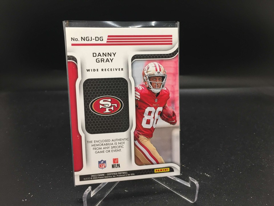 Danny Gray 2022 Certified New Generation Relic /349 SMU 49ers RC Rookie ...
