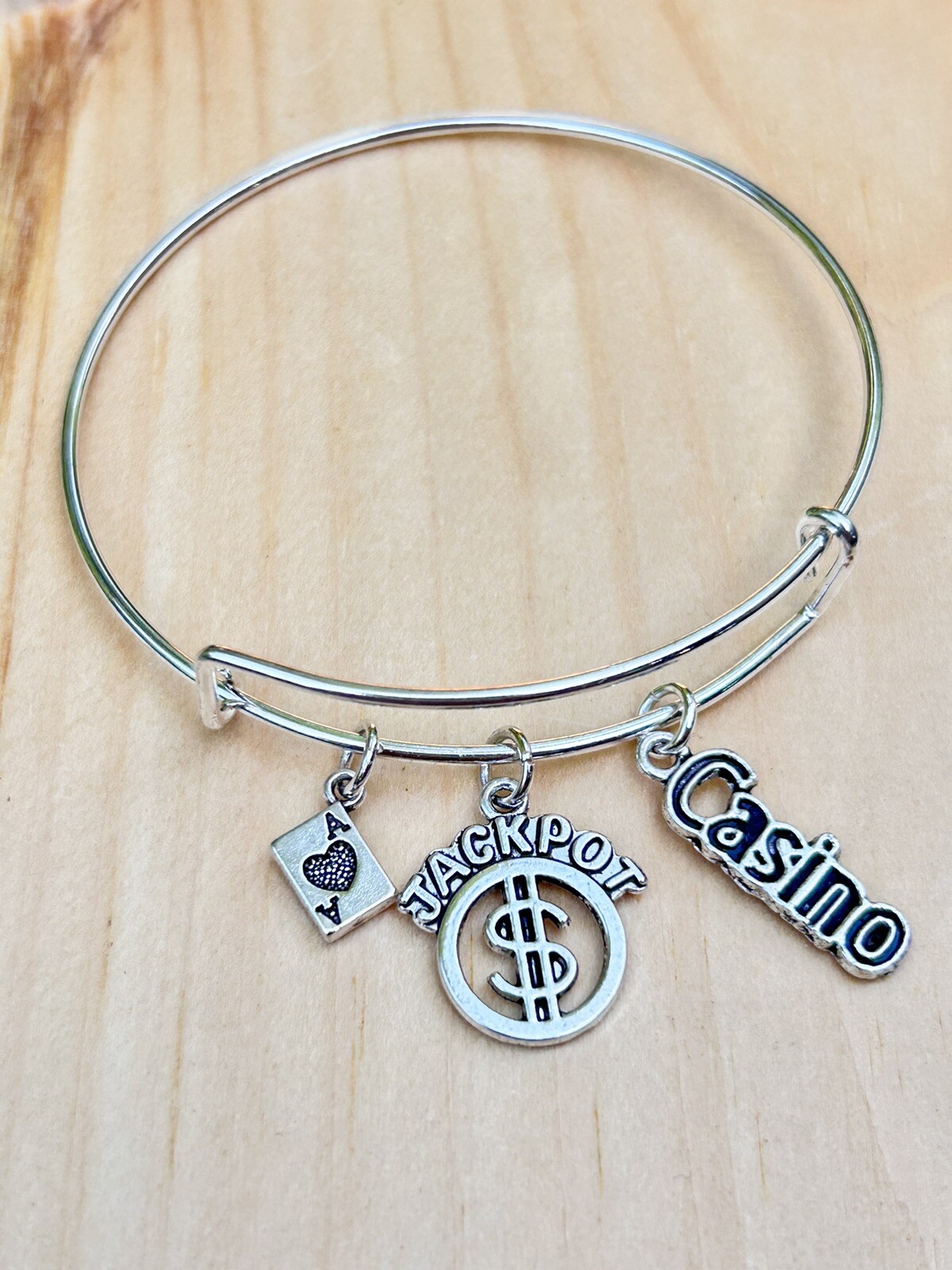 Casino & Jackpot Gambling charm Expandable Bangle Bracelet | eBay