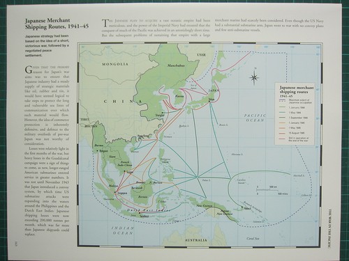 WW2 WWII MAP ~ JAPANESE MERCHANT SHIPPING ROUTES 1941-45 OCCUPATION ...