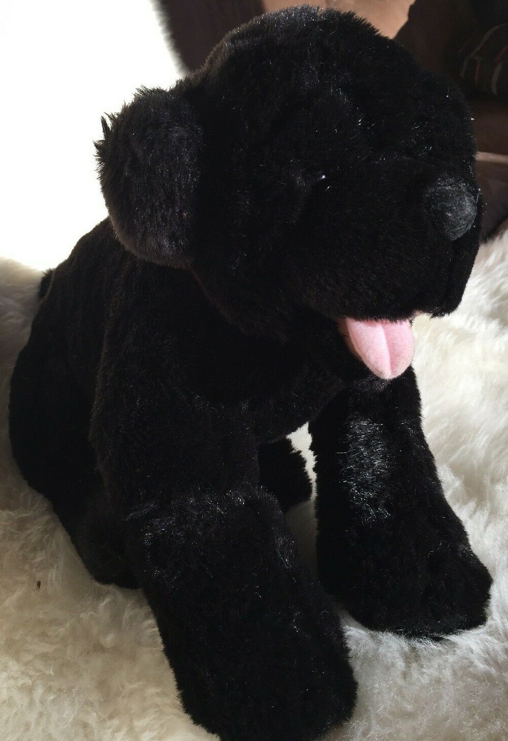 Build a Bear Black Lab Labrador Puppy Dog Plush Stuffed Animal Red ...