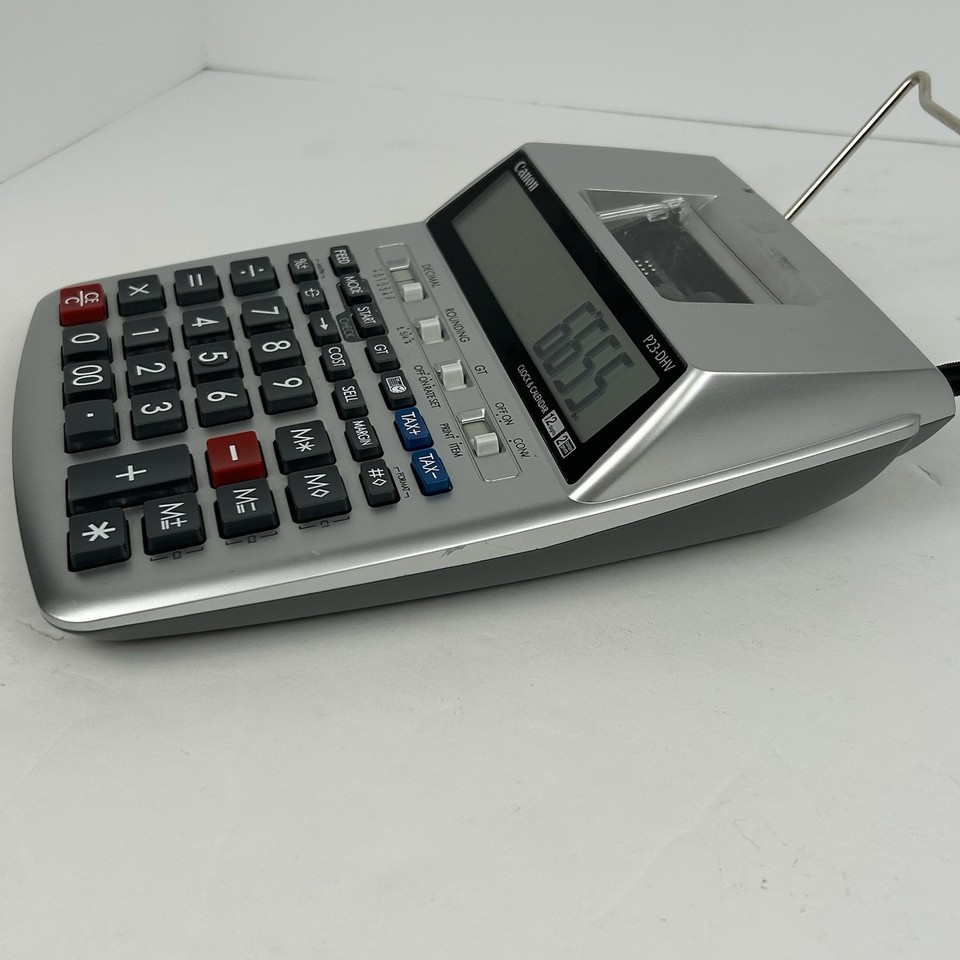 Canon P23-DH V Color Printing Calculator Adding Machine w/ Power Cord ...