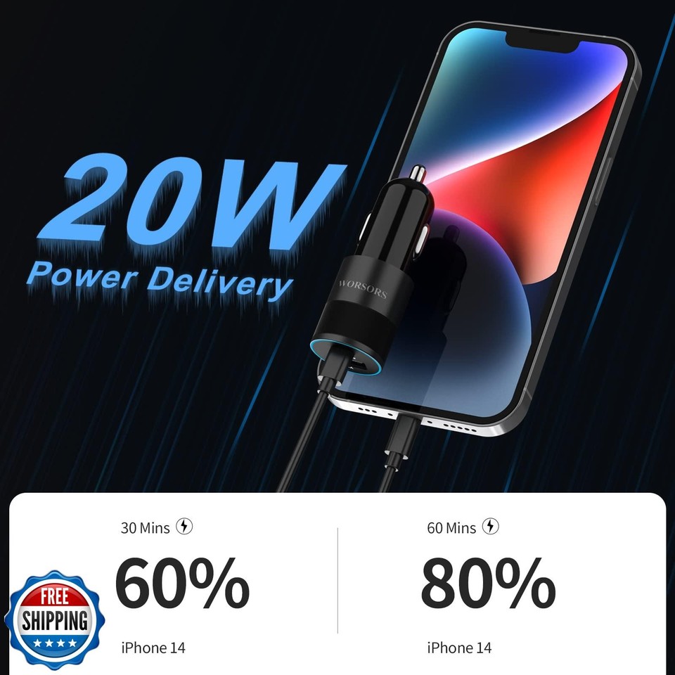 35W USB C Fast Car Charger [Apple MFi Certified] for iPhone 14 Pr | eBay