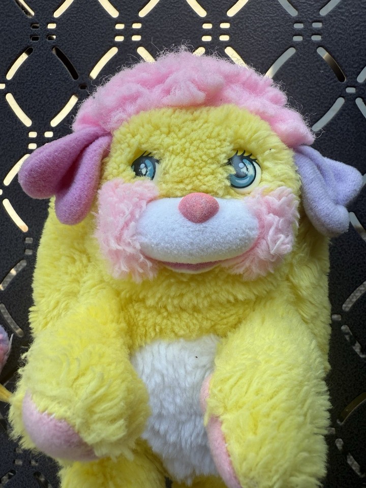 Vintage 1985 Popples Plush 8" Potato Chip Yellow Pink Cheeks | eBay