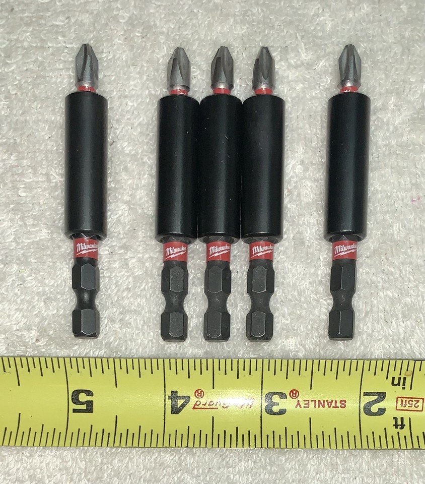 MILWAUKEE 2-3/8" COMPACT MAGNETIC BIT TIP HOLDER IMPACT LOT OF 5 WITH ...