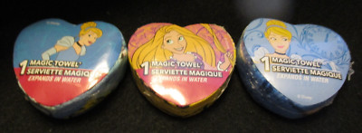 MAGIC TOWELS / WASHCLOTHS Set of 3 DISNEY PRINCESS NEW 3 different ...