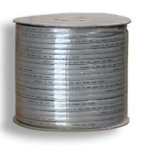 RiteAV Bulk Raw UL 8C 26 AWG Modular Flat Silver Satin Cable (No Ends ...