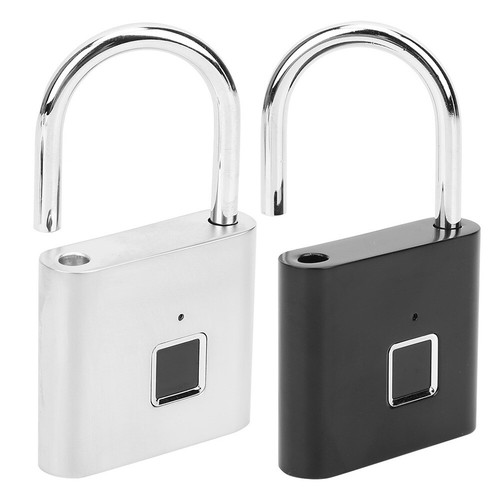 Smart Fingerprint Padlock USB Rechargeable Security LED Lock For ...