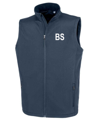 Personalised Printed Softshell Gilet Custom Logo Workwear Printing Navy ...
