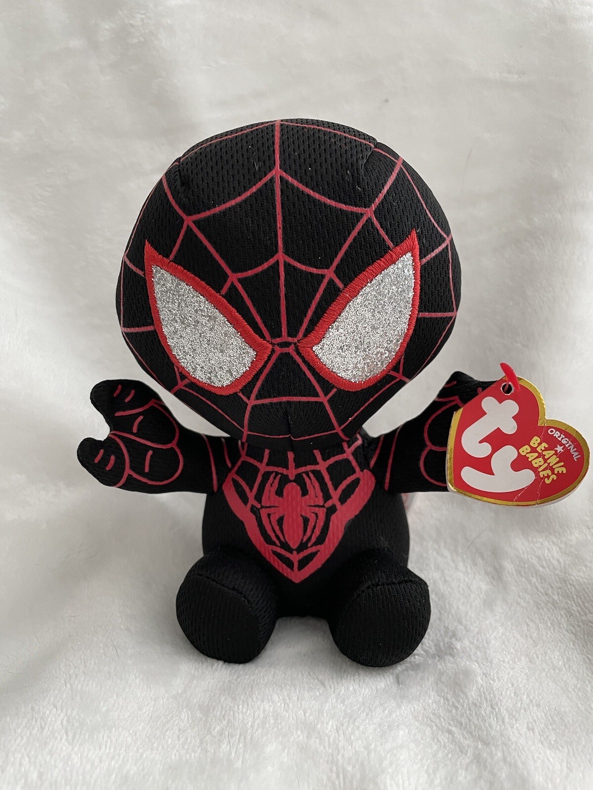 TY Beanie Baby 6" Marvel Miles Morales Spider-Man Spider Verse Plush ...
