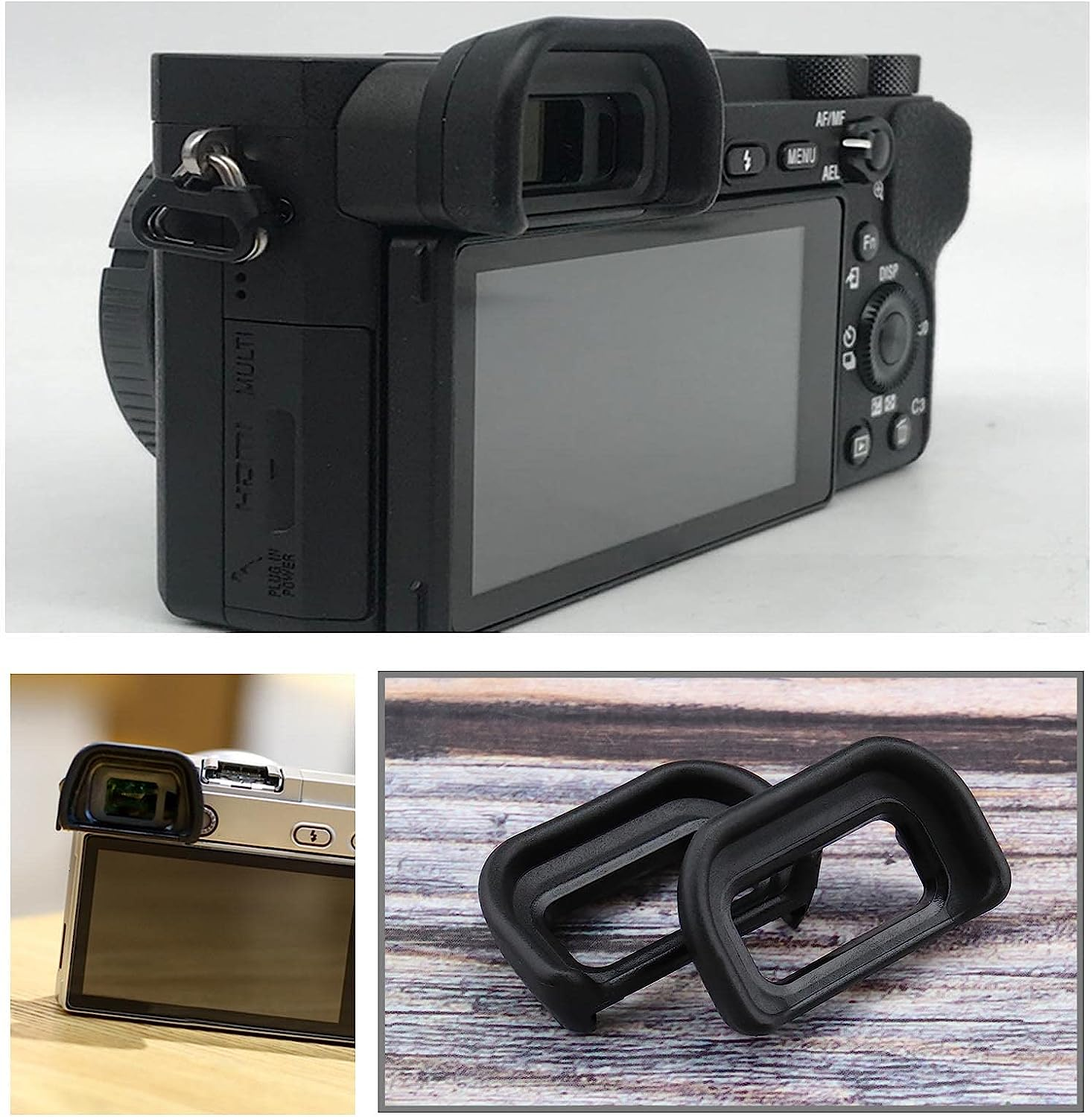 2PCS FDA-EP17 Eyepiece Eyecup Viewfinder Eye Cup Sony Alpha A6500 A6400 ...