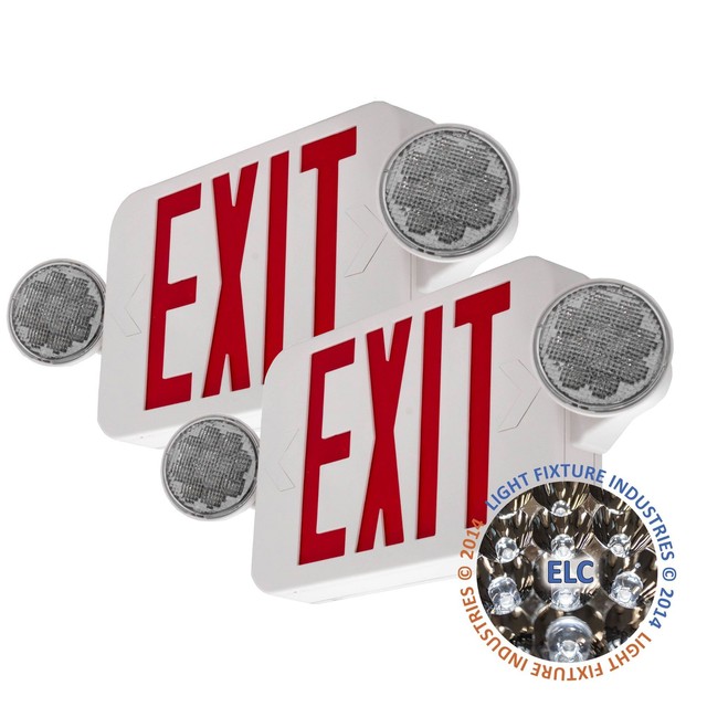 Exit Sign W Emergency Lights | Shelly Lighting