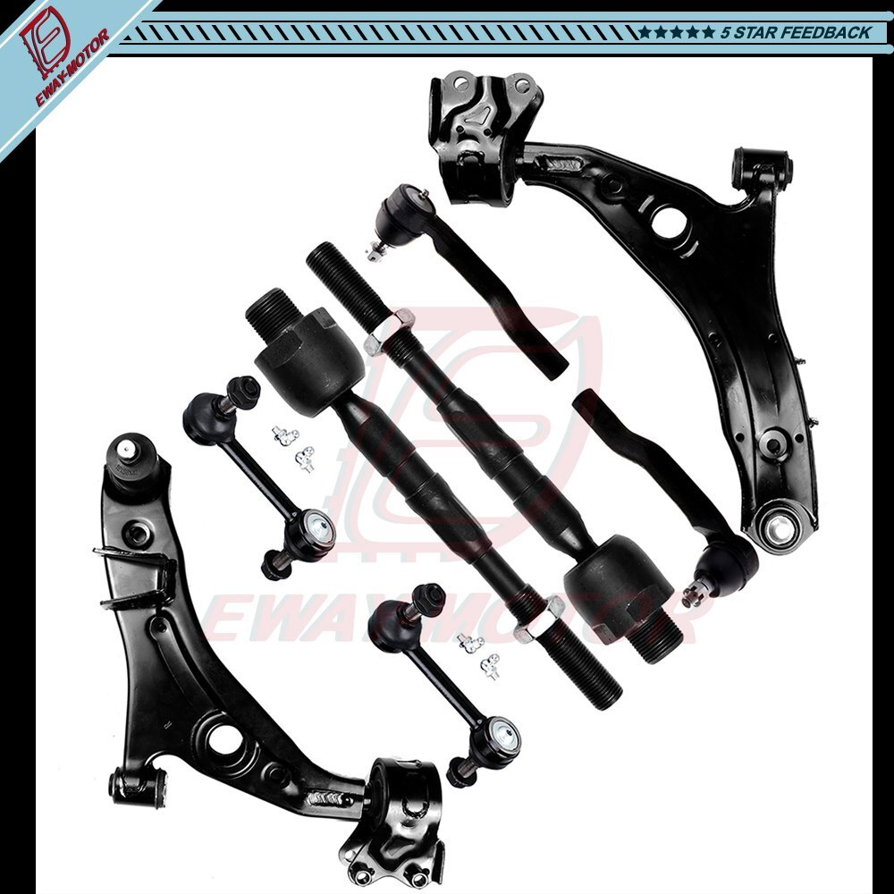 8pcs Complete Front Control Arms Tie Rod End For 2007-2014 Ford Edge ...