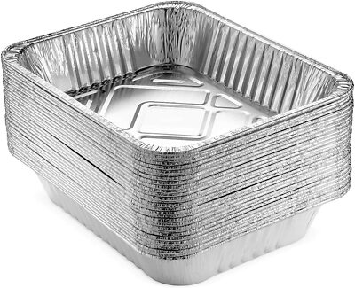 Half Size Medium Disposable Aluminum Deep Pan Only For Roast & Cooking ...