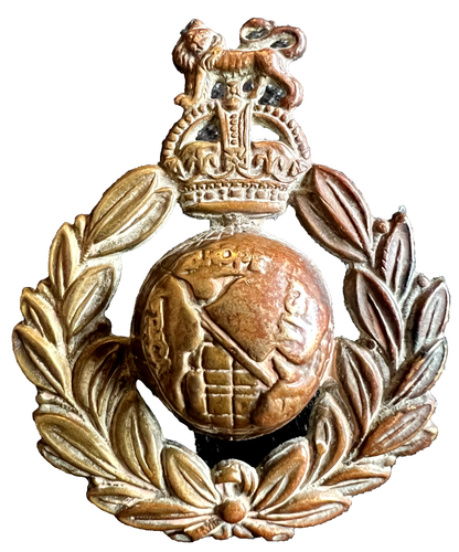 WWII British Cap Badge Beret Royal Marine Commando Cap Badge Original ...