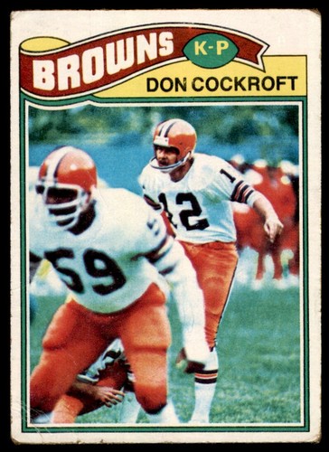 1977 Topps Don Cockroft #304 Cleveland Browns 8xPTFb FREE SHIPPING | eBay