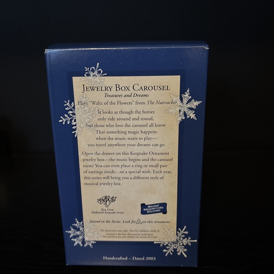 2003 Hallmark Keepsake "Jewelry Box Carousel" Treasures & Dreams Series ...