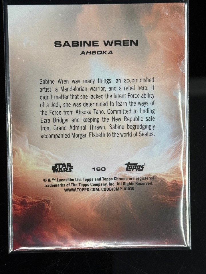 Sabine Wren Topps Chrome Star Wars 2025 Base #160 | eBay UK