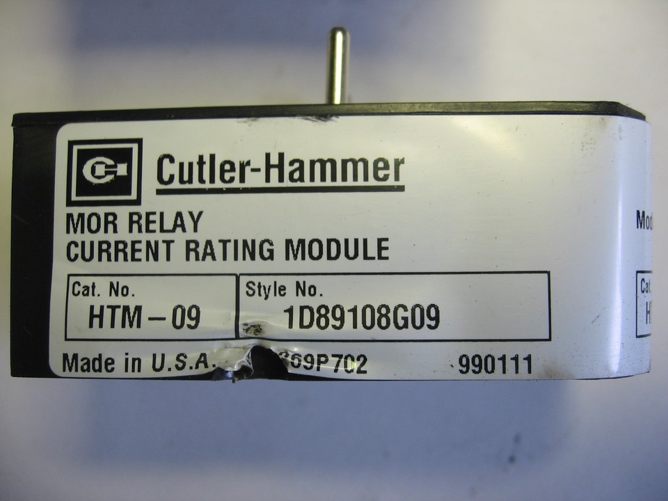 Cutler-Hammer HTM-09 MOR Relay Current Rating Module Model B | eBay