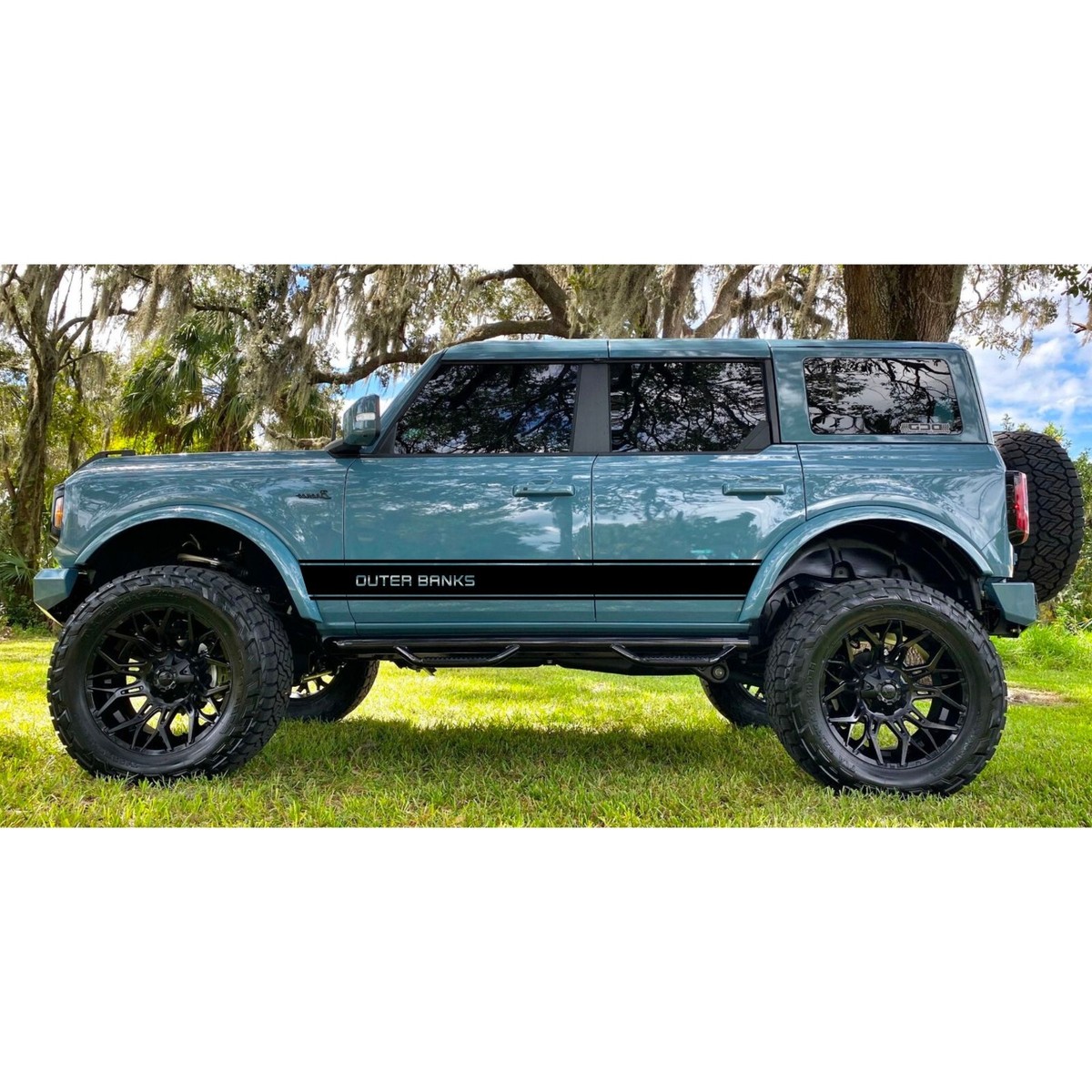 Glossy CF Mirror Corner Decor Ford Bronco Window Switch Overlay Matte ...