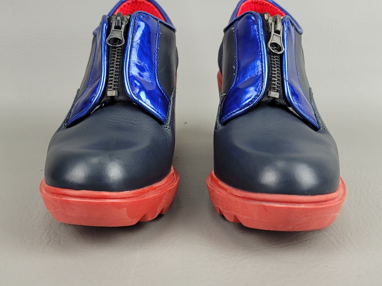 RARE Swear London Platform Shoes Heels Blue Red Leath… - Gem