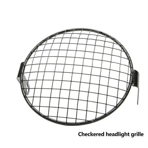 7" Retro Metal Mesh Grill Motorcycle Headlight Guard Cover Cafe Racer ...