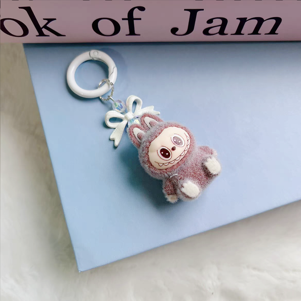 Labubu Mini Plush Keychain Mobile Phone Accessory Keyring Gift Monsters ...