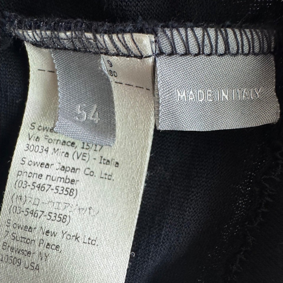 Zanone Ice Cotton Black Long Sleeve Polo Shirt Men's 54 Slowear Made in ...