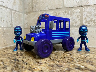 Disney PJ Masks Night Ninja Bus Vehicle & 2 Figures Blue HTF | eBay