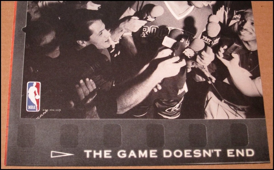 1996 Hakeem Olajuwon NBA Print Ad 10" x 12" Advertisement Houston ...