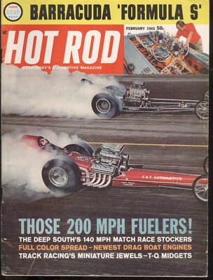 1965 Hot Rod Magazine: Barracuda 'Formula S'/200 MPH Fuelers/T-Q ...