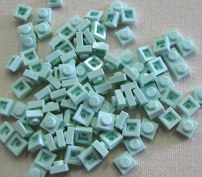 LEGO LOT OF 100 NEW LIGHT AQUA 1 X 1 PLATES BUILDING BLOCKS BRICKS | eBay