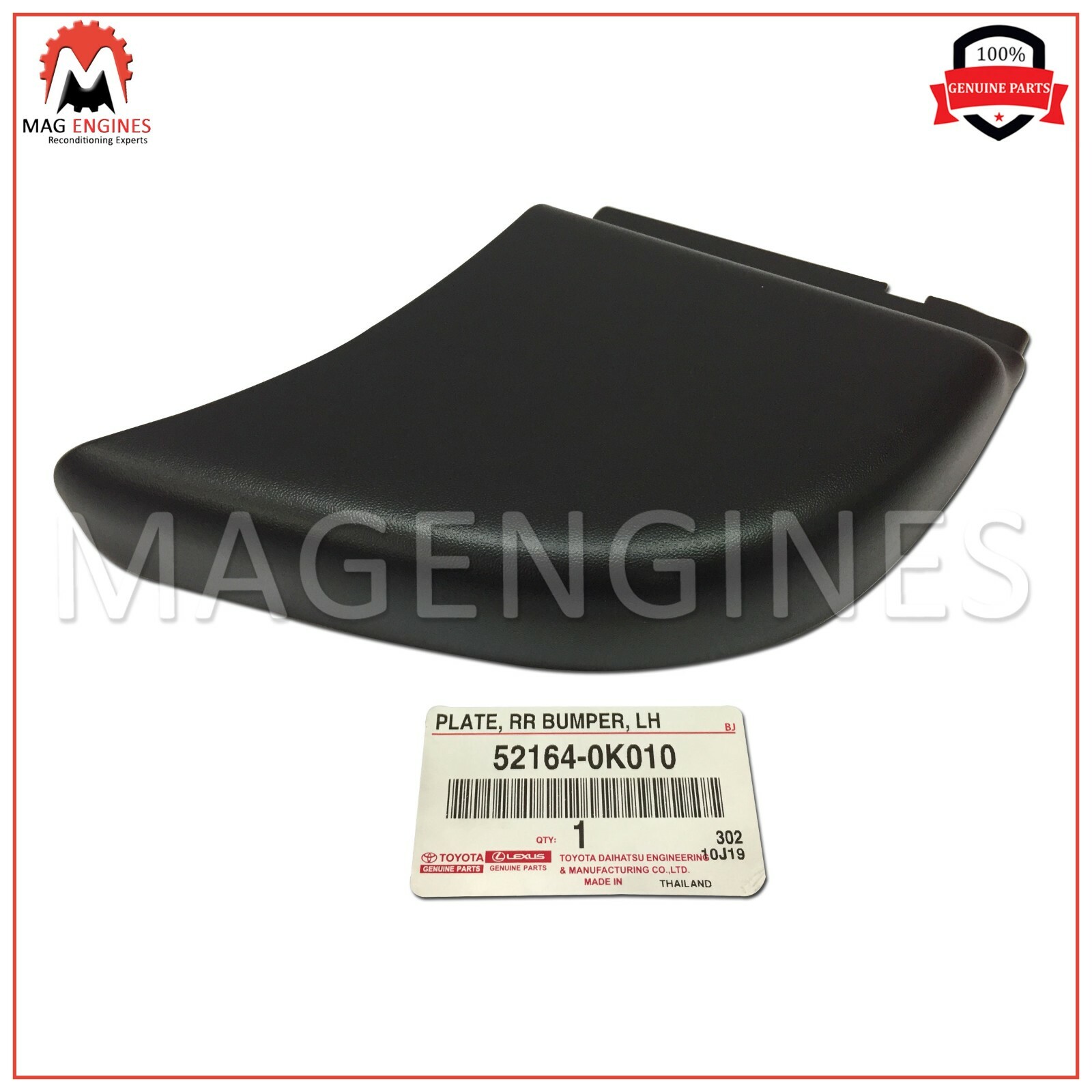 52164-0K010 GENUINE OEM PLATE, REAR BUMPER, LH 521640K010 | eBay