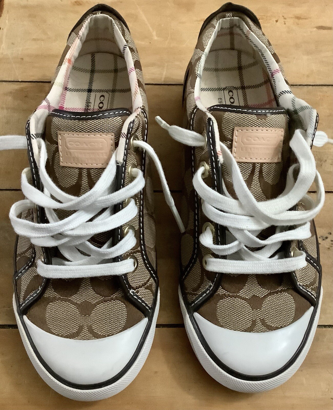 Coach Barrett Signature Print Sneaker Shoes Q322 Wome… - Gem