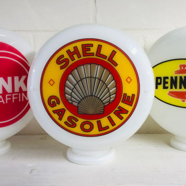 Vintage Shell Gas Pump Globes Lot 706 'Shellmex' Glass Petrol Pump