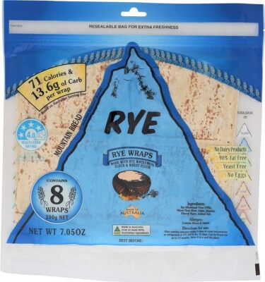 Mountain Bread Mountain Bread Rye Wraps (70% Rye) 200g-3 Pack | eBay