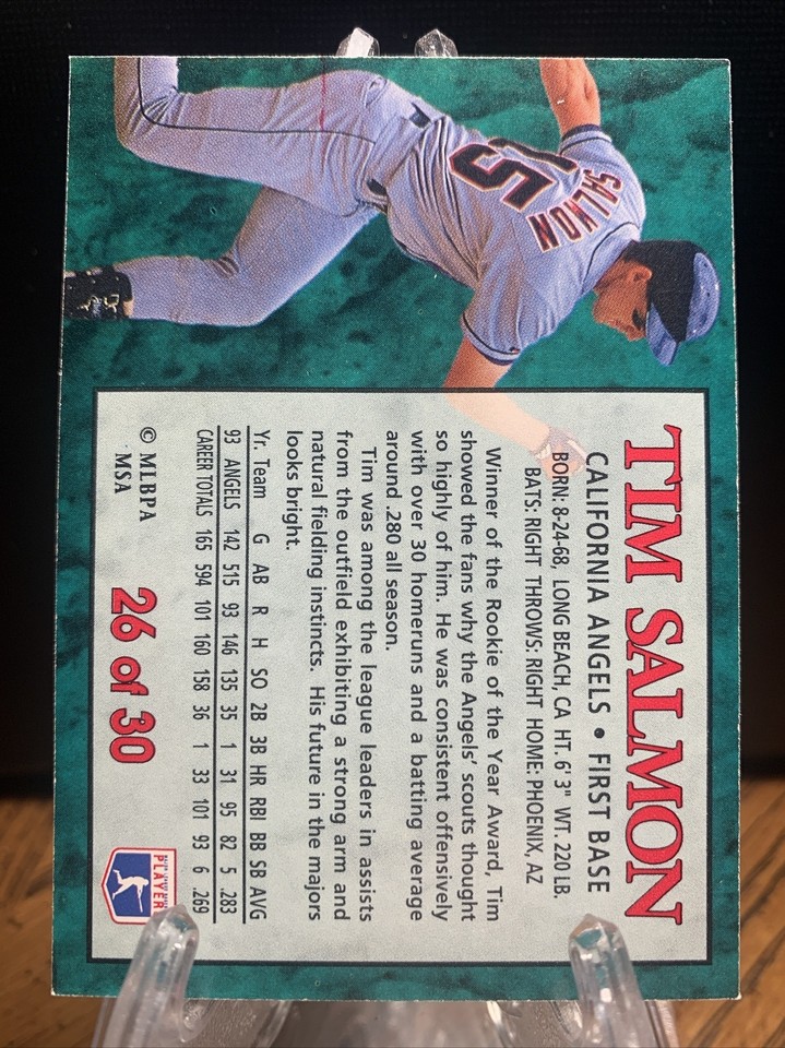 1994 Post Cereal 26 Tim Salmon California Angels Baseball Card | eBay