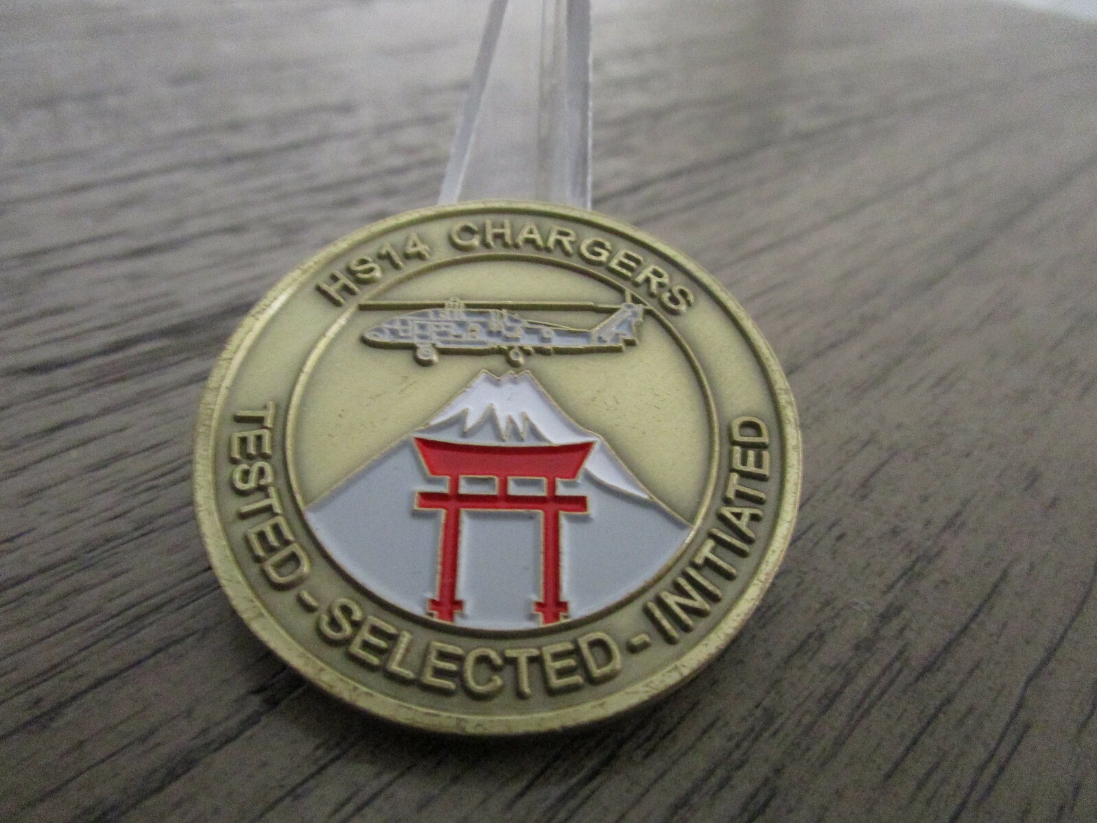 USN Helicopter Sea Combat SQ 4 HSC-14 Chargers CMDCM Challenge Coin ...