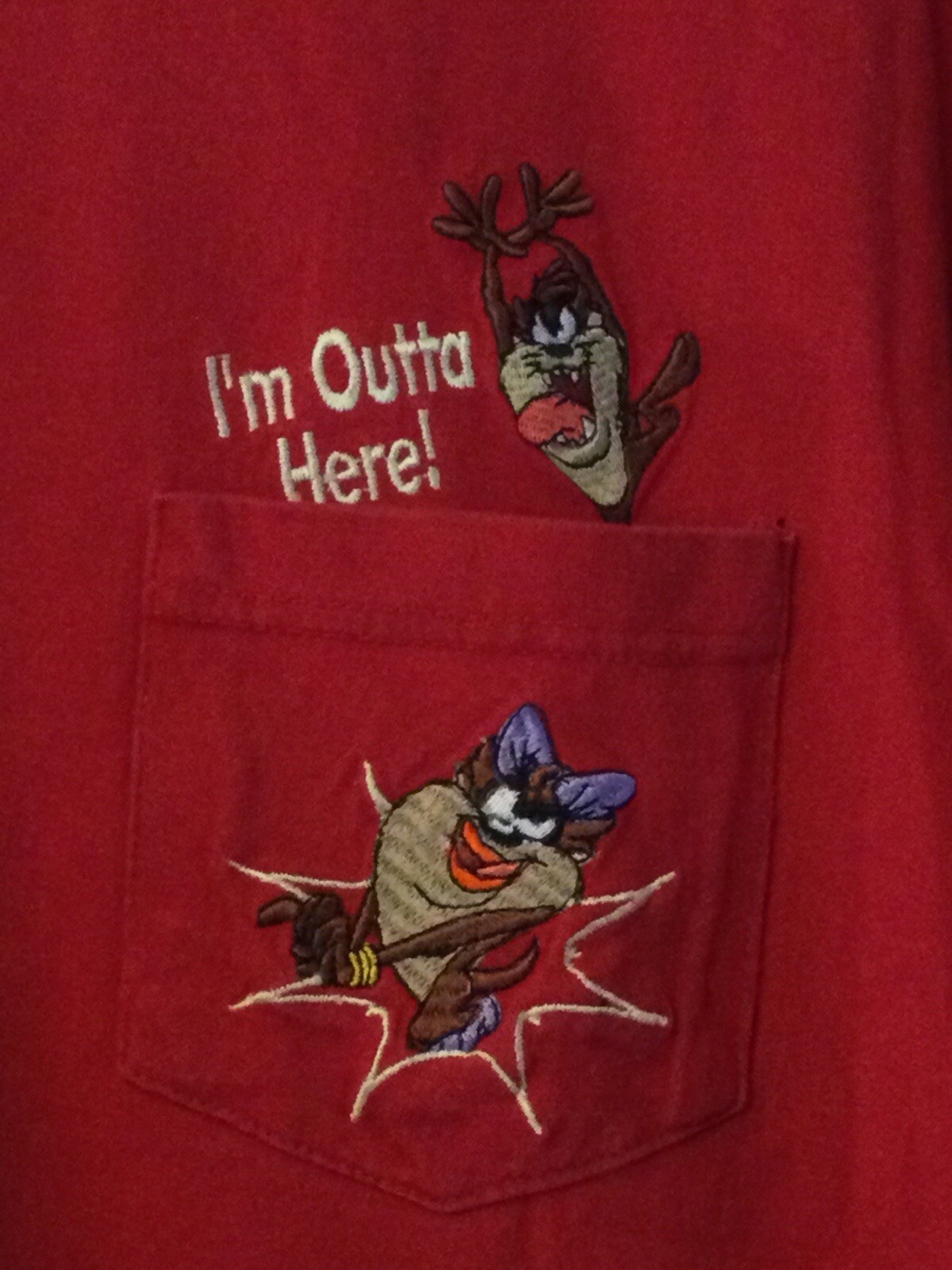 Taz & Tasmanian She-Devil - 2001 Red Shirt - Ladies -… - Gem