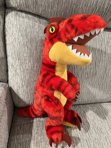 19" Build A Bear Red Dinosaur T Rex Velociraptor Raptor Plush Stuffed ...